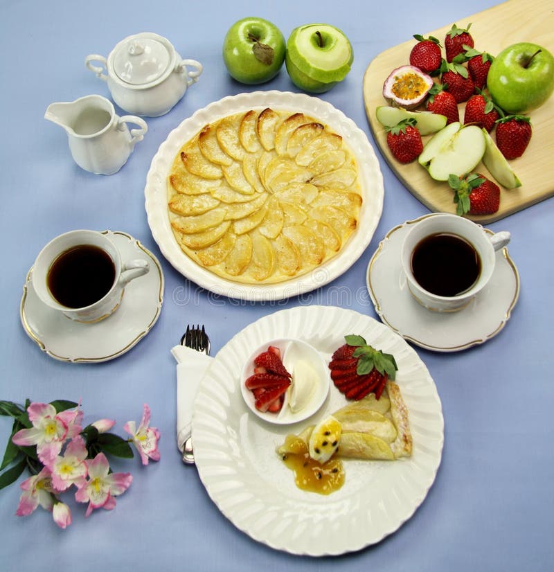 Flat Apple Pie stock image. Image of healthy, nutrition - 10569727