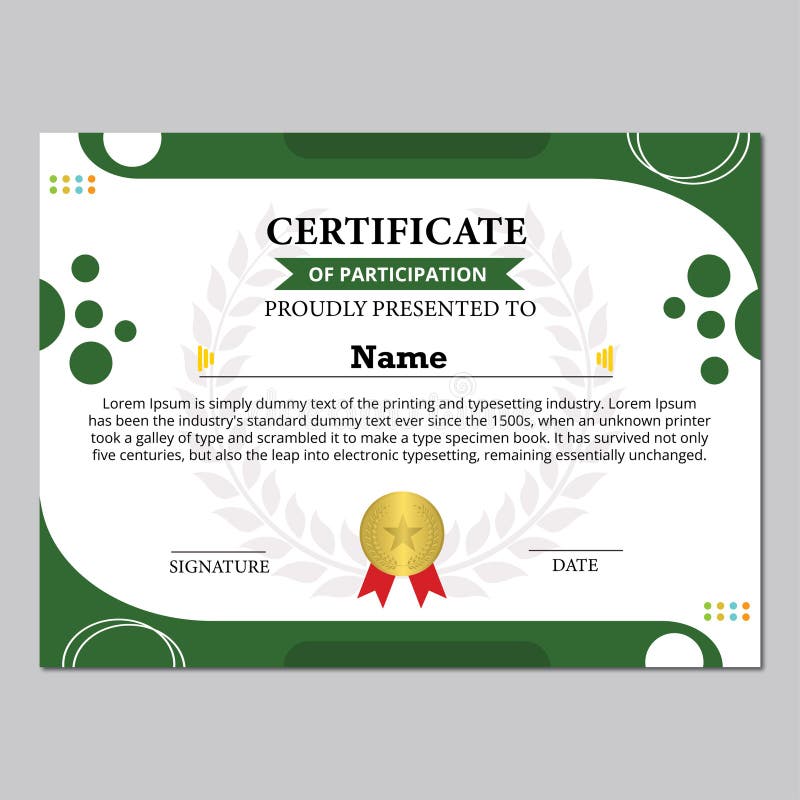 Flat Appreciation Certificate Template with Elegant Frame Stock ...