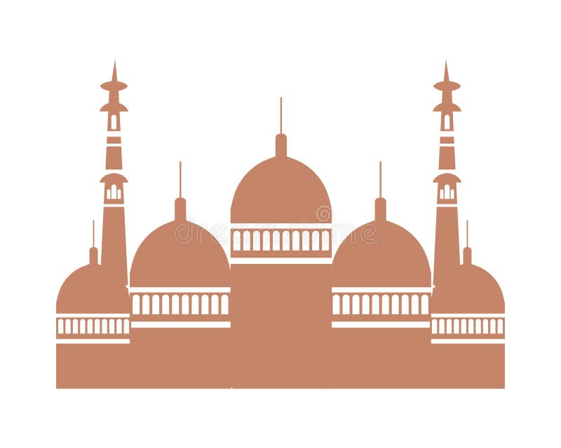 Flat arabic palace design stock vector. Illustration of facade - 273091917