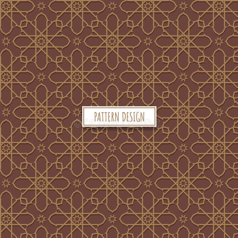 Flat Arabic Pattern Background Vector Illustration Stock Illustration - Illustration of element ...
