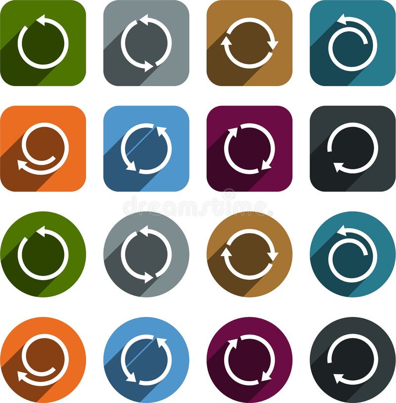 Flat arrow icons stock vector. Illustration of icons - 57528809