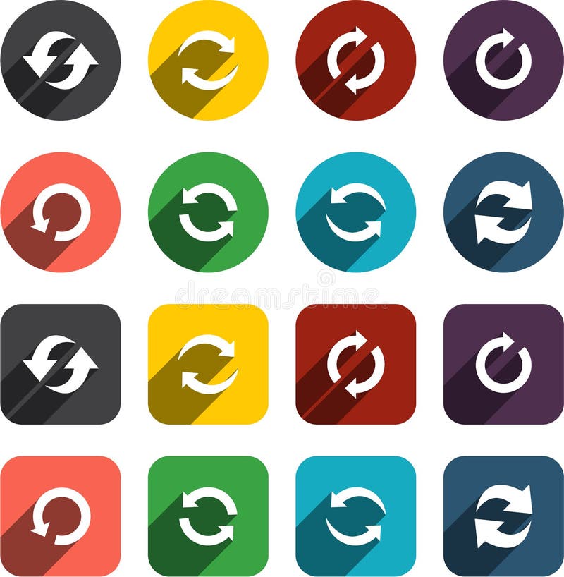 Flat arrow icons. stock vector. Illustration of panel - 32613304