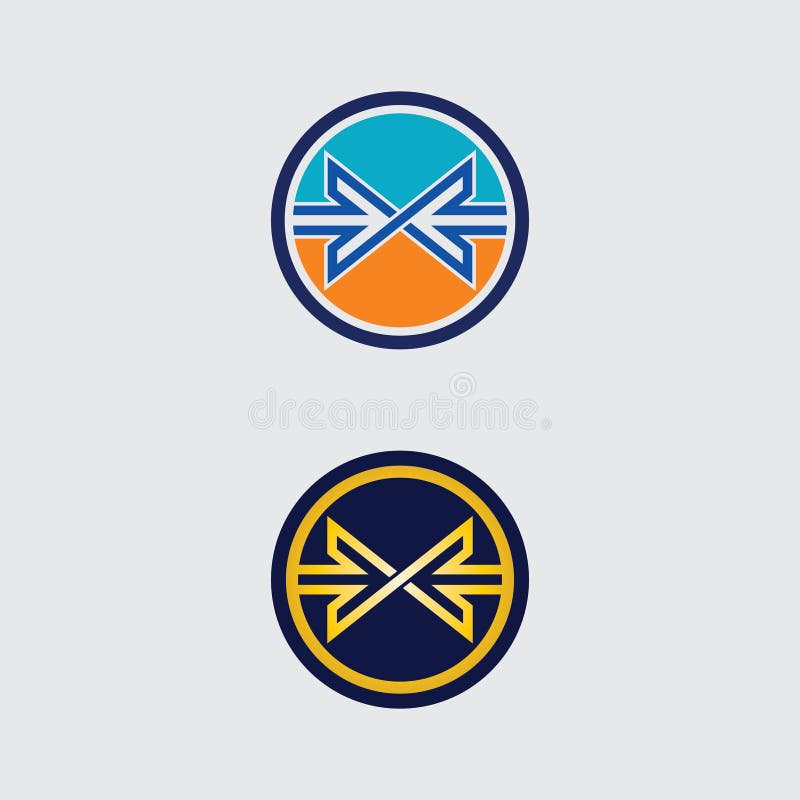 Flat Arrow Logo Set for Digital Use Stock Illustration - Illustration ...