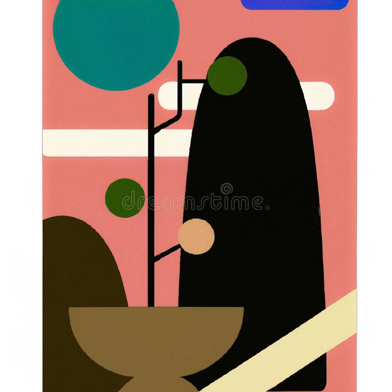 Flat art poster design stock illustration. Illustration of icon - 269015290