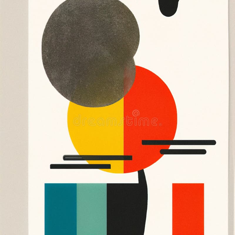 Flat art poster design stock illustration. Illustration of decoration ...