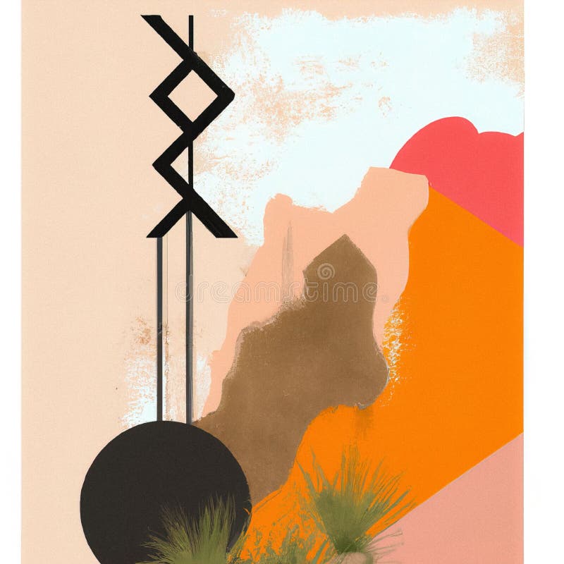 Flat art poster design stock illustration. Illustration of edges ...