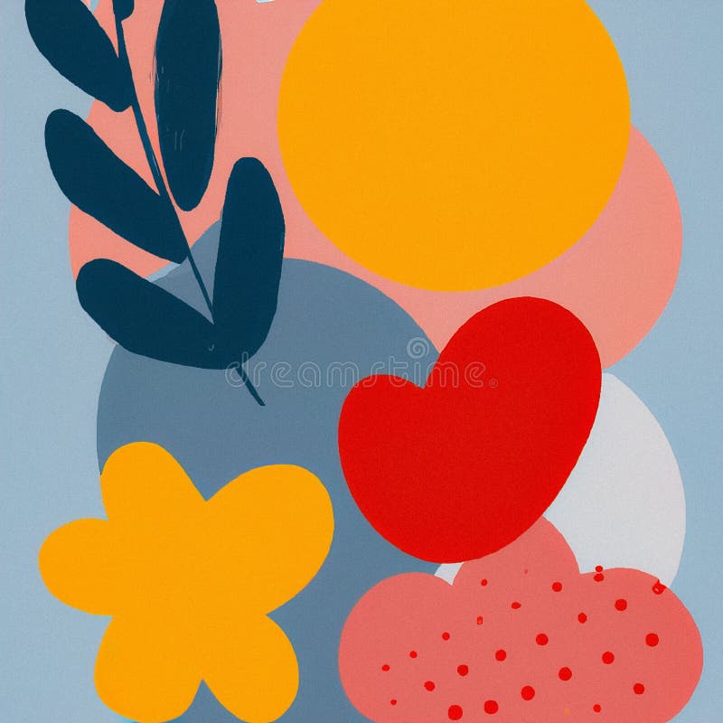 Flat art poster design stock image. Image of paint, style - 269015333