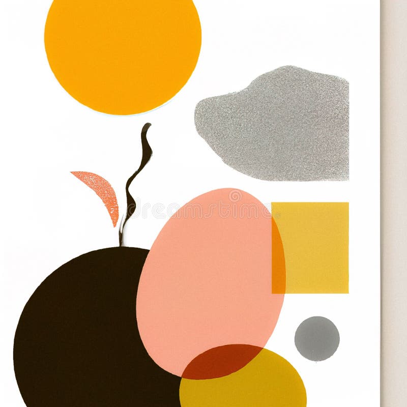 Flat art poster design stock illustration. Illustration of decoration ...