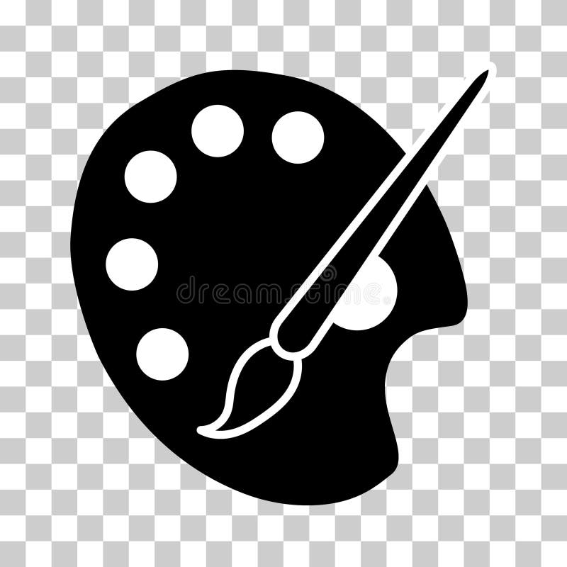 Flat Art Tool Palette with Paints Color, Artist Web Design Graphic ...