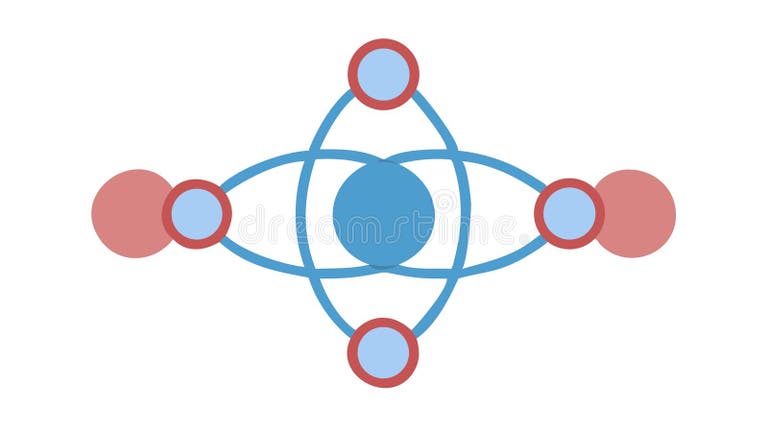 Flat Atom Molecule Icon Vector Science Chemistry, Vector Design ...