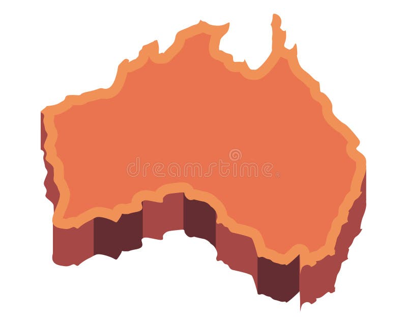 Flat australian map stock vector. Illustration of symbol - 273211269