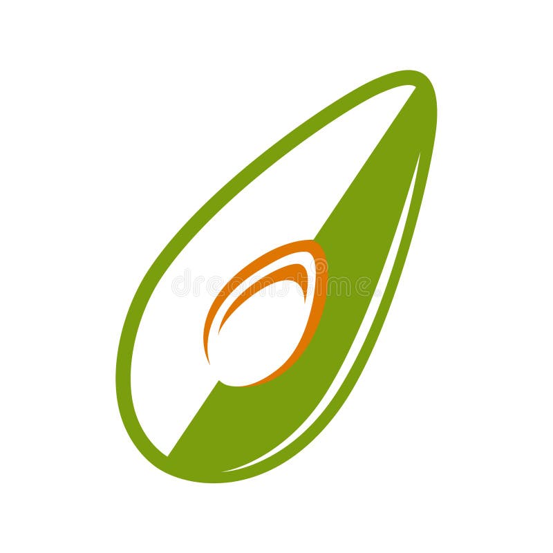 Set of Fresh Avocado Icons Isolated on White Background Stock Vector ...