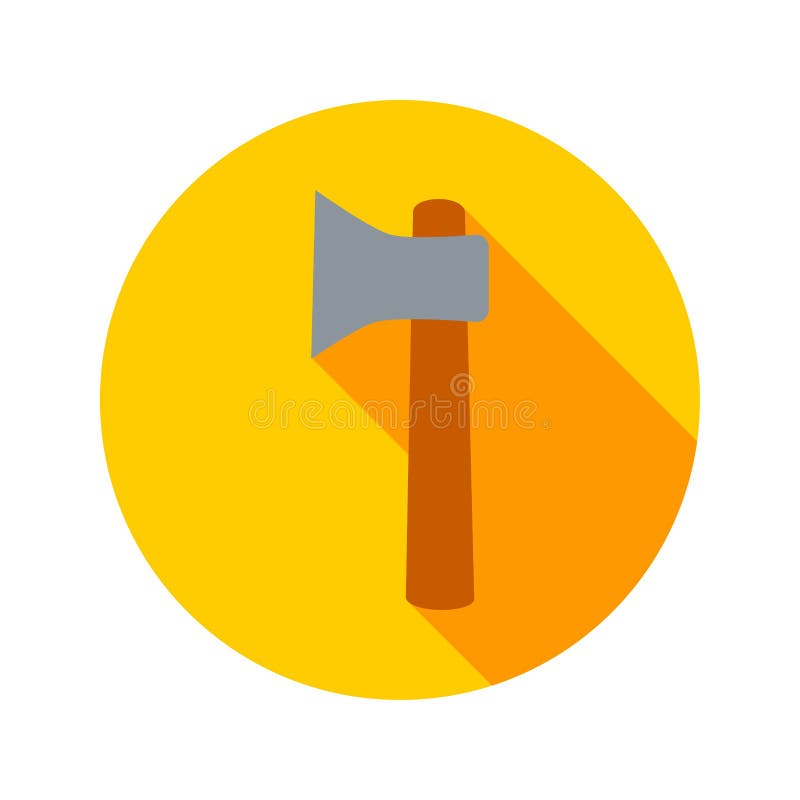 Flat Axe Circle Icon stock vector. Illustration of nature - 179662218