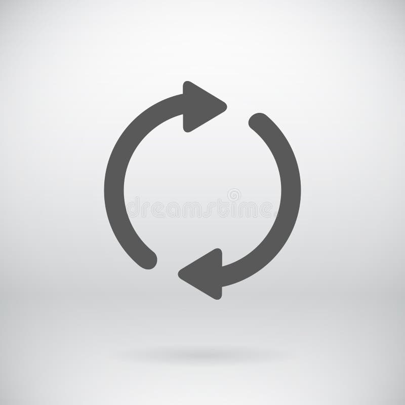 Flat Back Sign Vector Refresh Symbol Background Stock Vector ...