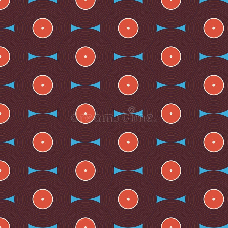 Flat Background Pattern Music Vinyl Disc Stock Vector - Illustration of ...