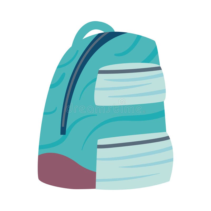 Flat backpack illustration stock vector. Illustration of vector - 273201693