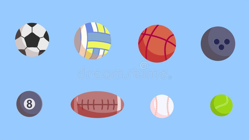 Flat Balls Sports Vector Set Bundle Stock Vector - Illustration of ...