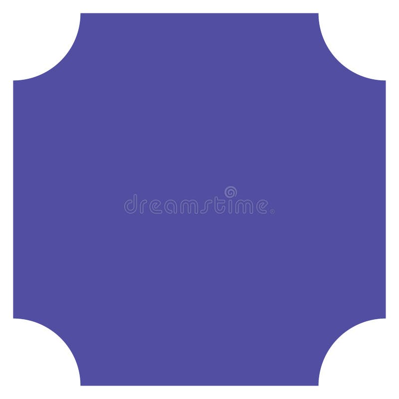 Flat Banner, Button Template Shape with Corner Effect Stock Vector ...