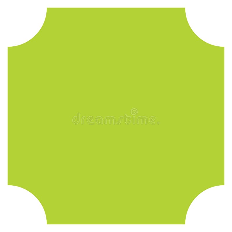 Flat Banner, Button Template Shape with Corner Effect Stock Vector ...