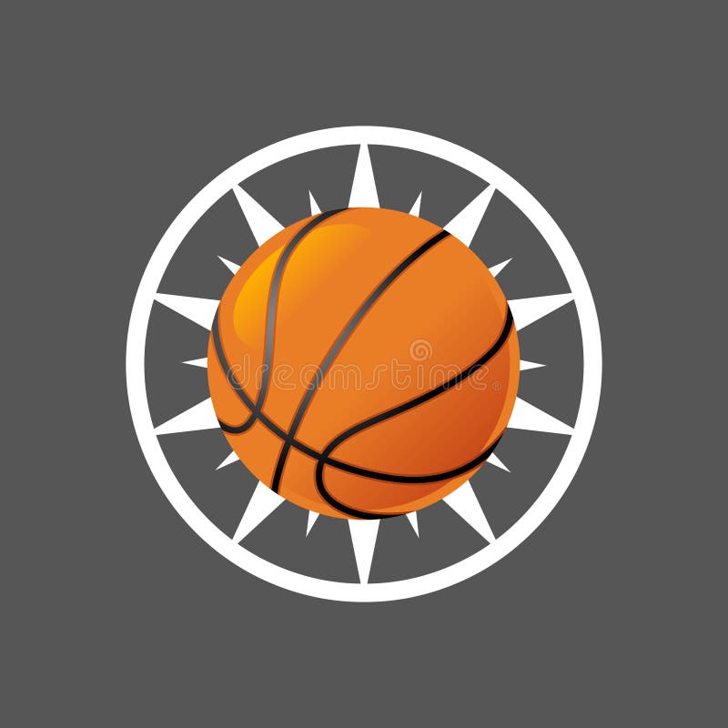Flat Basketball Icon Sign Logos Stock Illustration - Illustration of ...