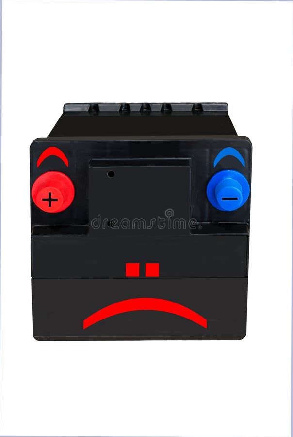 Flat battery stock image. Image of jokey, face, cells - 15200073