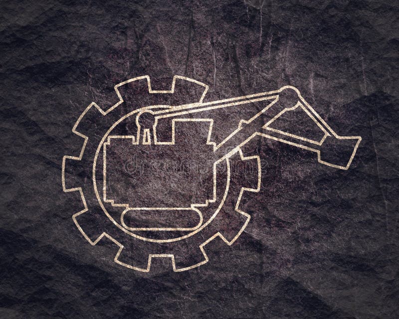 Mining or Construction Machine Logo Stock Illustration - Illustration ...