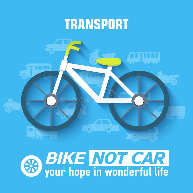 Flat Bike Background Illustration Concept. Tamplate for Web and Mobile ...