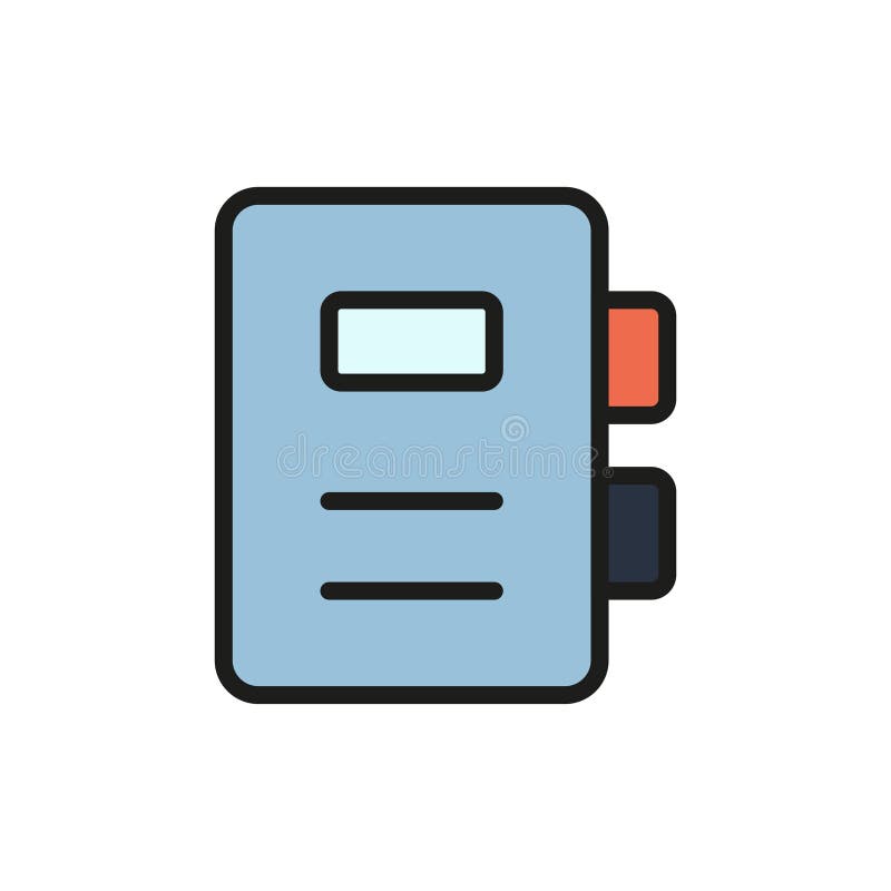 Flat Binder Icon, Ideal for Office, School, Organization, Paperwork ...