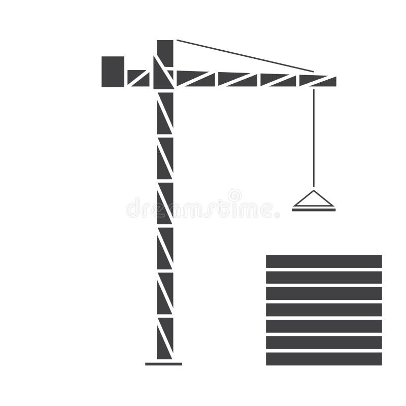 Black Crane Isolated Vector Icon. Simple Element Illustration from ...