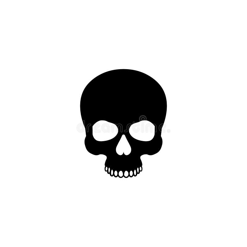 Flat Black Skull Icon. Vector Illustration Eps 10 Stock Illustration ...
