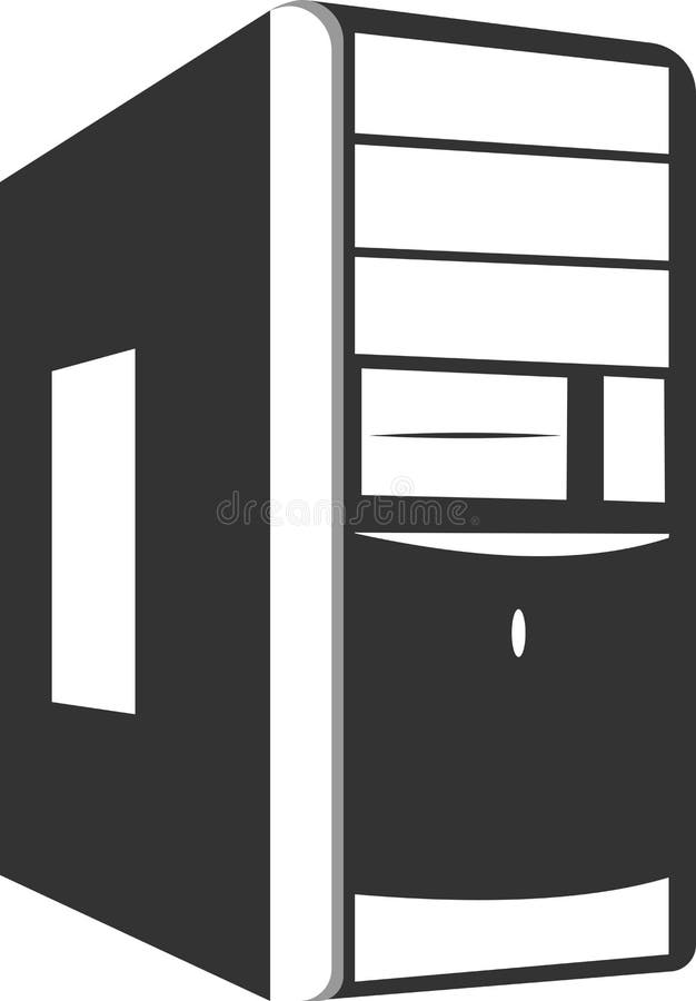 Black Computer System Unit Stock Illustrations – 1,101 Black Computer ...