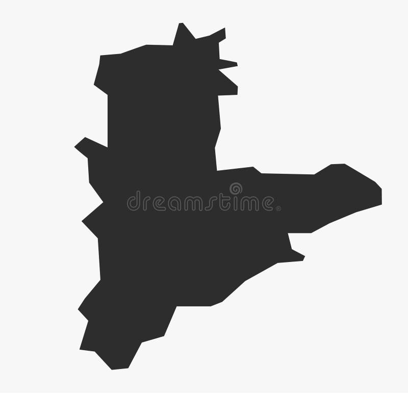 Flat Black Vector Map of Akola District, Maharashtra Stock Vector ...