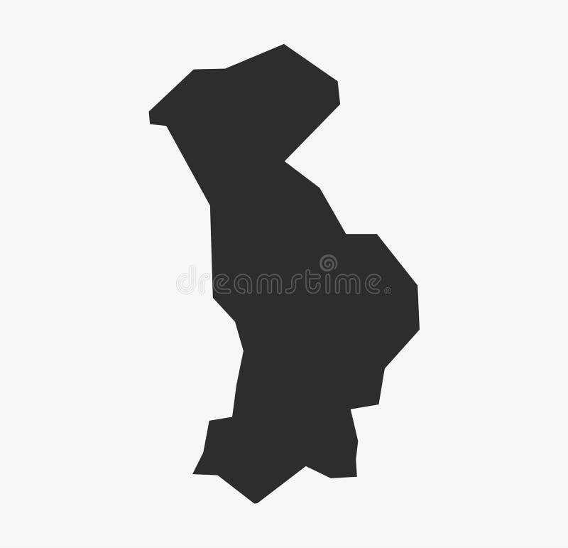 Flat Black Vector Map of Beed District, Maharashtra Stock Vector ...