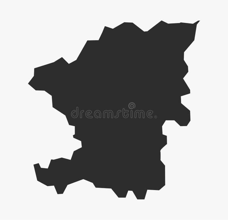 Flat Black Vector Map of Chandrapur District, Maharashtra Stock Vector ...