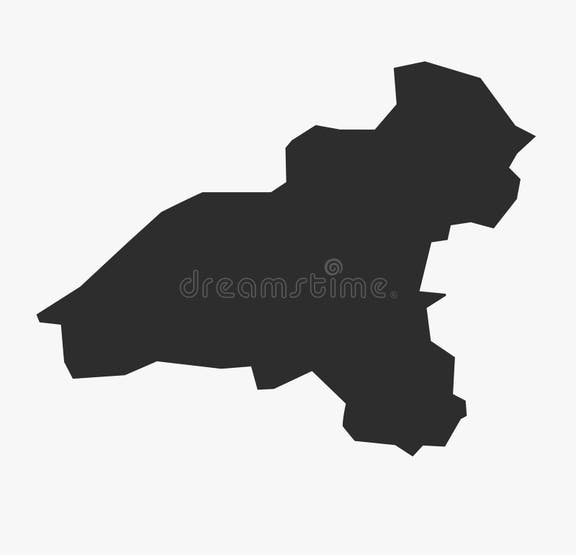Flat Black Vector Map of Dharashiv District, Maharashtra Stock Vector - Illustration of graphic ...