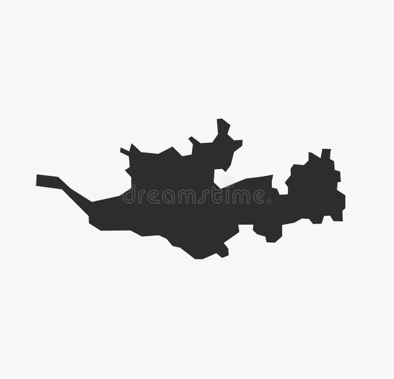 Flat Black Vector Map of Sangli District, Maharashtra Stock Vector ...