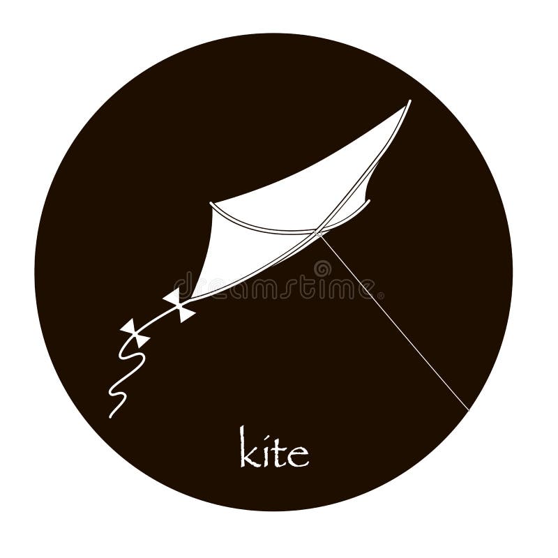 Black White Kite Stock Illustrations – 3,588 Black White Kite Stock ...