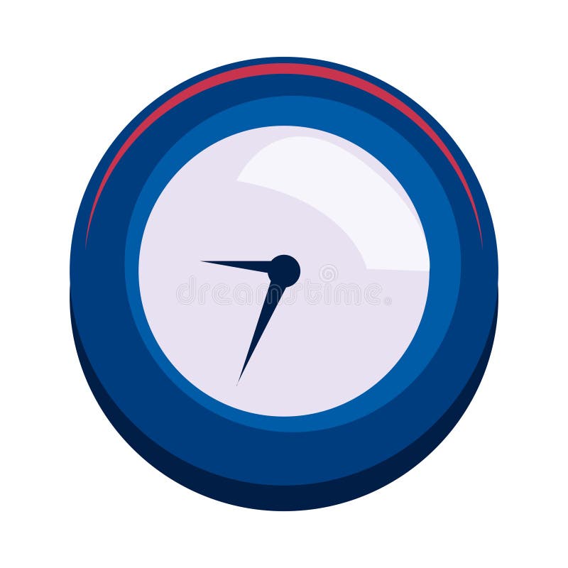 Flat blue clock stock vector. Illustration of design - 273132873