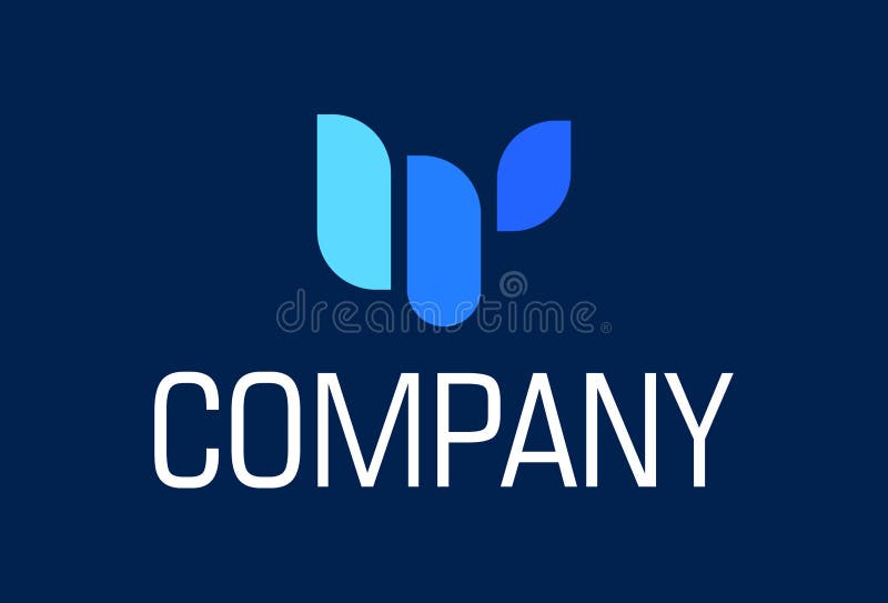 Blue Color Simple Tech Shape Square Logo Design Stock Vector ...