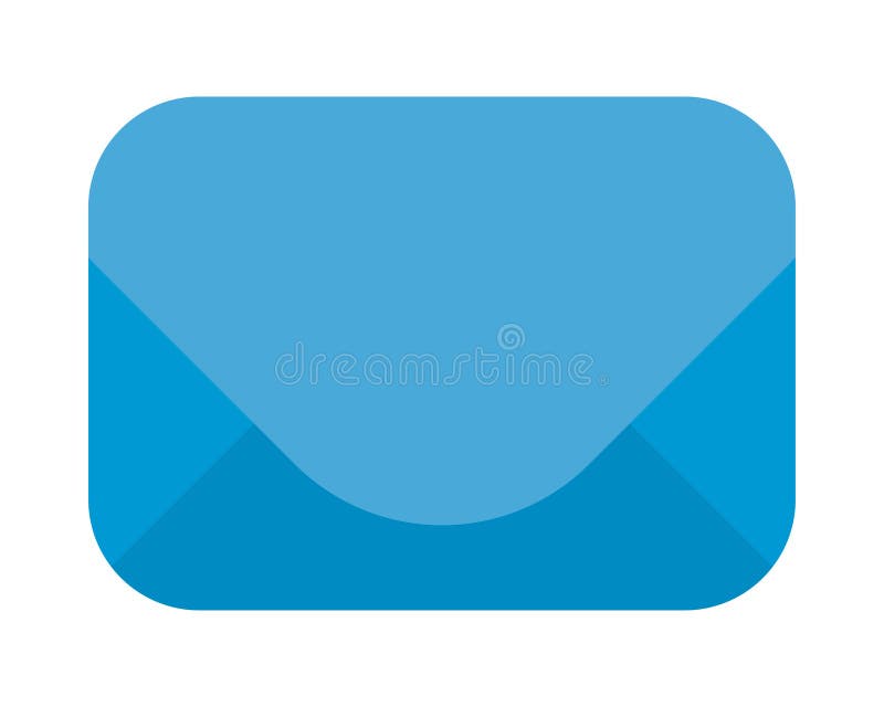 Flat blue envelope stock vector. Illustration of flat - 273084917
