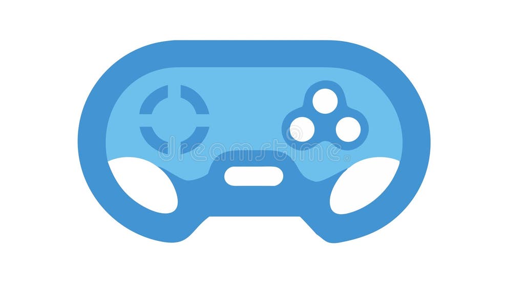 Flat Blue Gamepad Icon Vector Gaming Console, Vector Design Generative ...