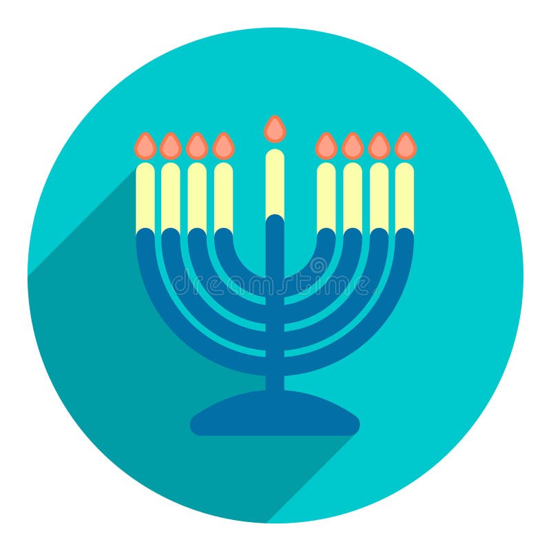 Flat Blue Logo. Logo, Menorah Icon. Stock Vector - Illustration of logo ...