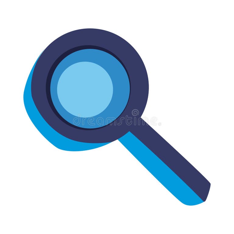 Flat blue loupe stock vector. Illustration of hand, isolated - 273101125