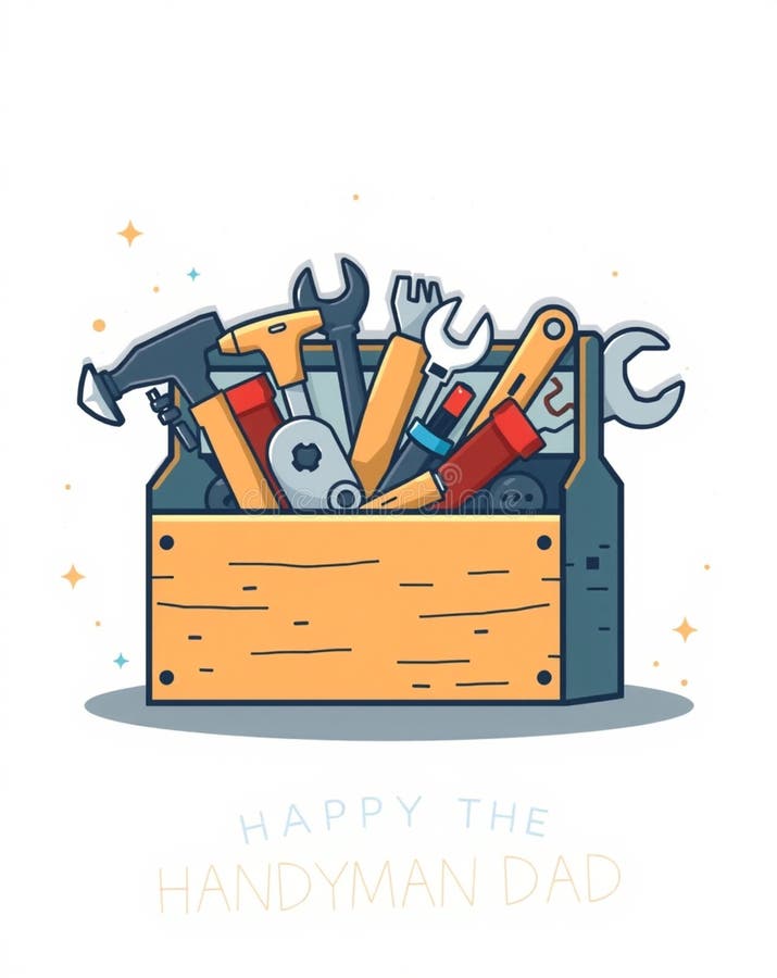 Flat, Bold, and Stylized Icon Featuring a Toolbox Overflowing with a ...