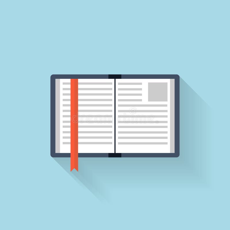 Flat Book Icon Vector Illustration. Stock Vector - Illustration of flat ...