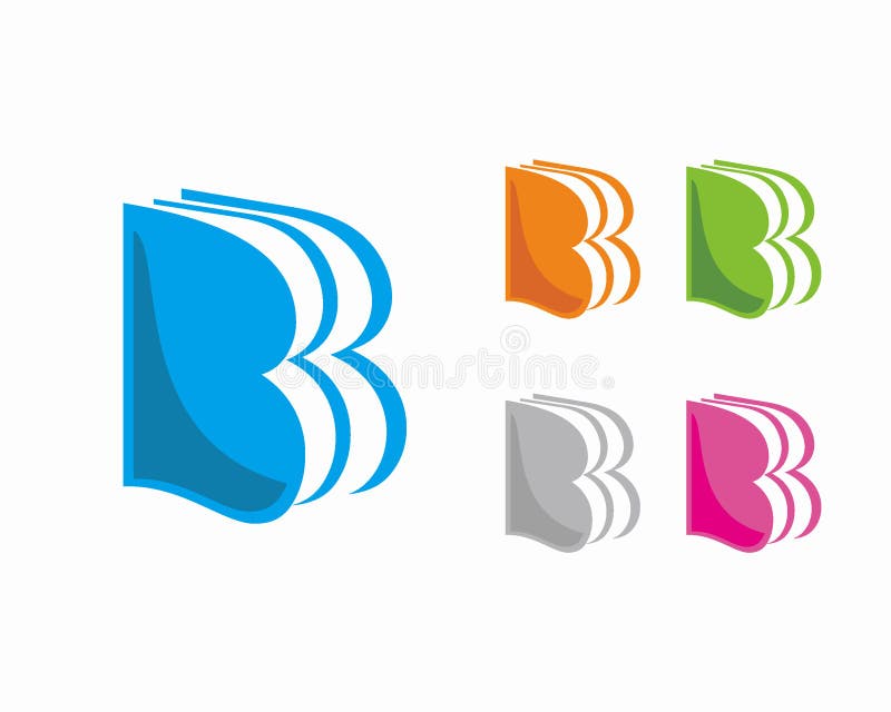 Flat Book Logo Design Vector, Book Logo Template Stock Vector ...