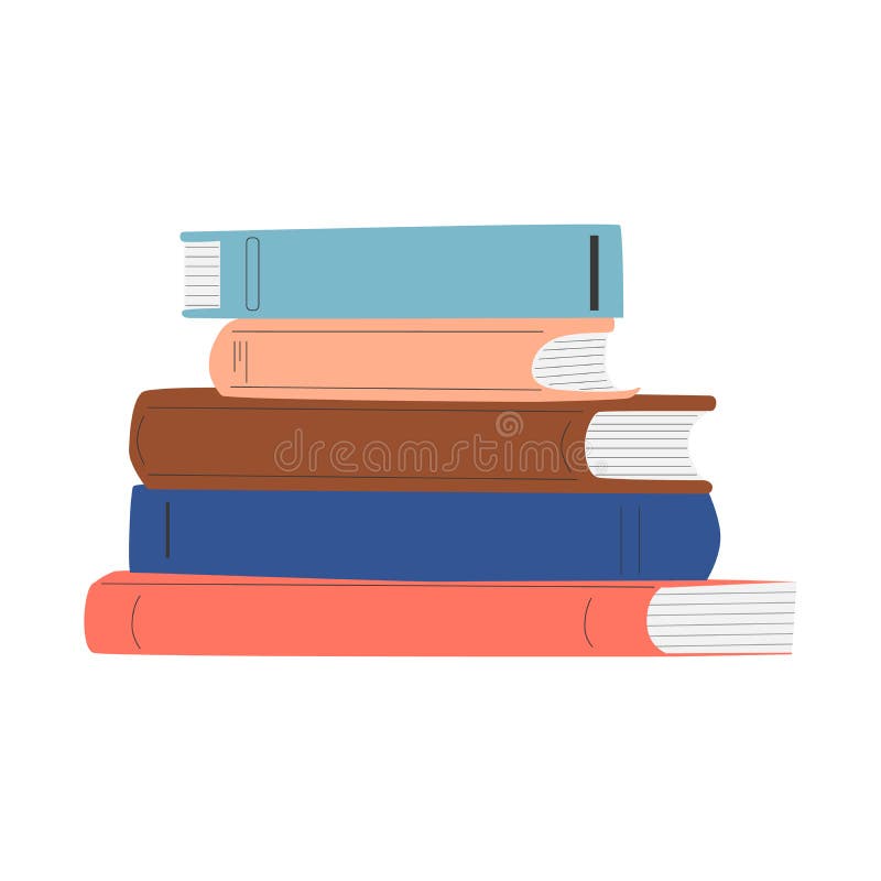 Flat books set stock vector. Illustration of textbook - 246105726