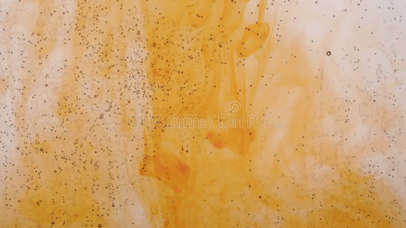 Flat Bottle and Orange Ink Solution in Water Stock Video - Video of ...