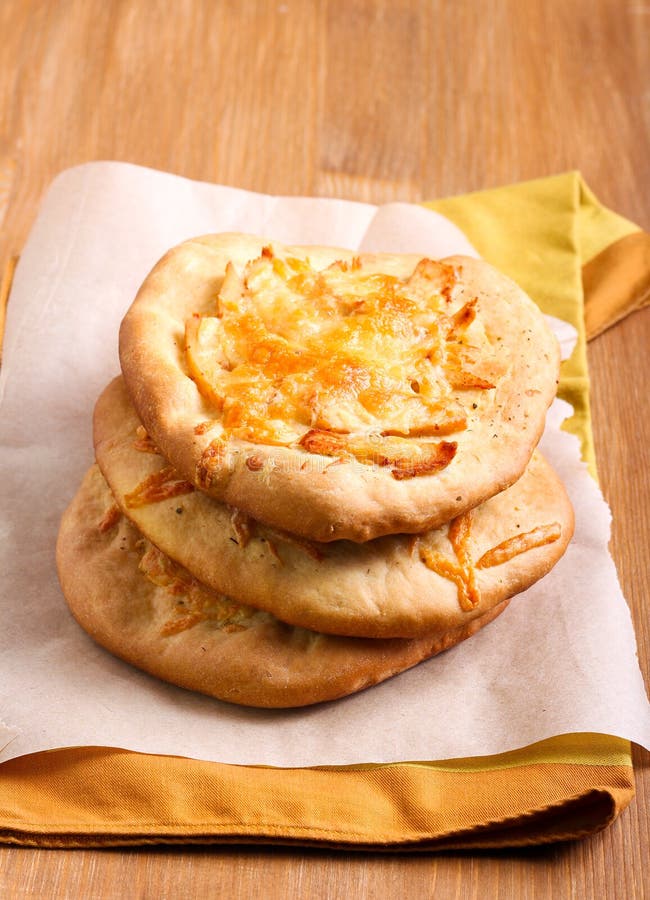 Flat Bread with Chicken Breast Stock Photo - Image of fillet, cheese ...