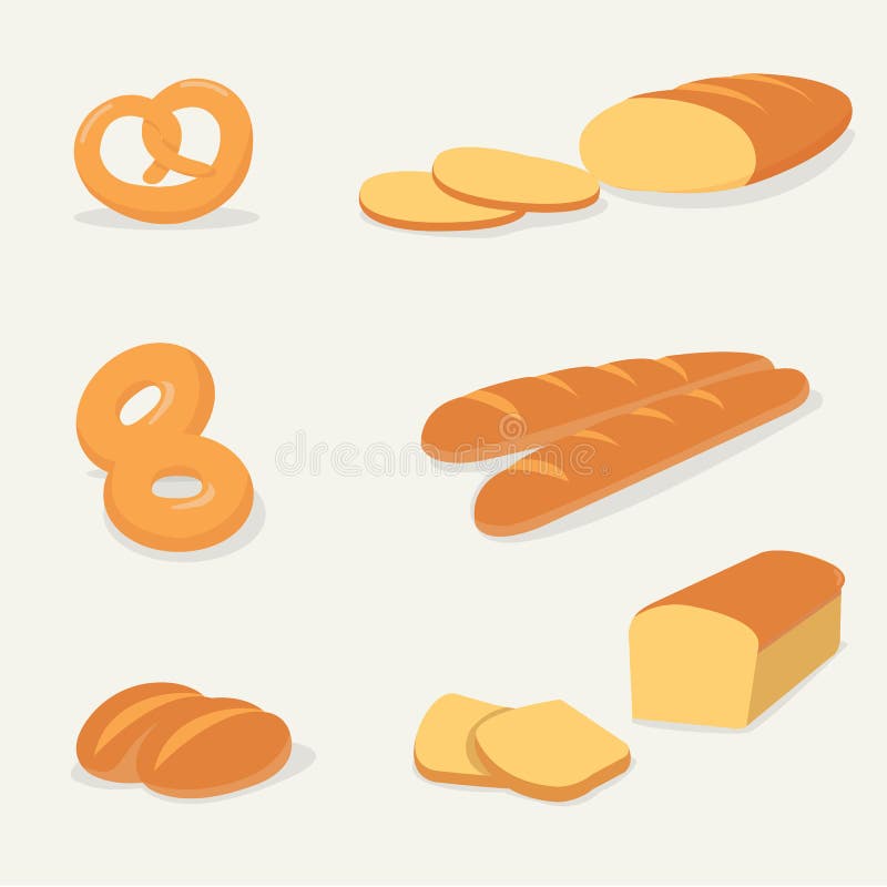 Flat bread design elements stock vector. Illustration of paper - 39121867